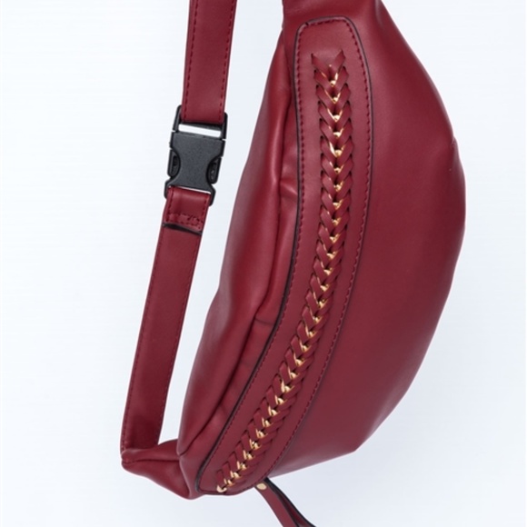 Trend Setter Diva Boutique | Bags | Red Burgundy Faux Leather Fanny ...
